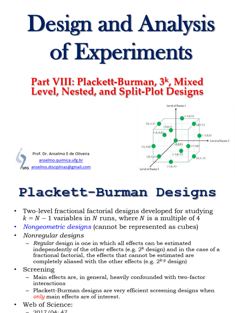 Plackett Burman | PDF | Scientific Method | Mathematical And ...