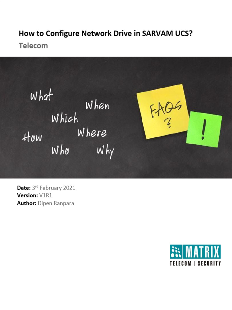 How To Configure Network Drive in SARVAM UCS | PDF | Microsoft Windows | Computer File