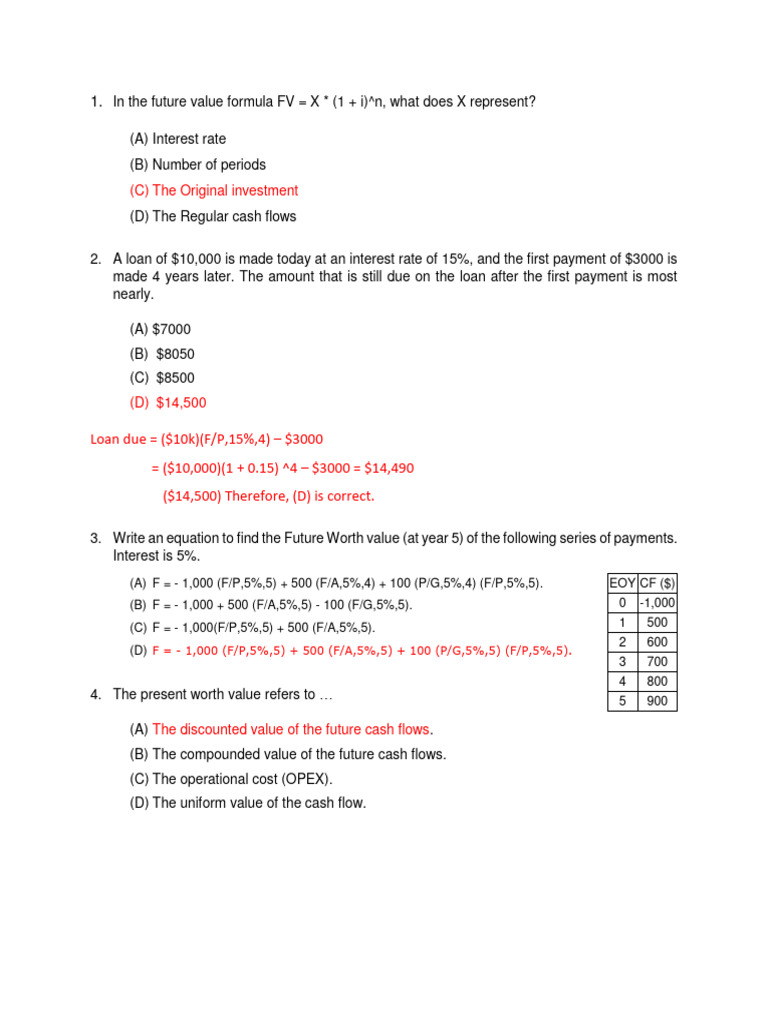 Quiz Model Answer | PDF | Depreciation | Interest