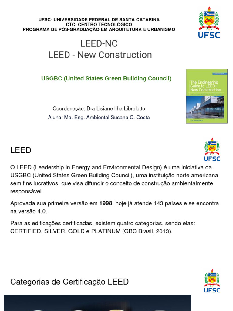 Apresentação - LEED NC | PDF | Desperdício | Ambiente natural