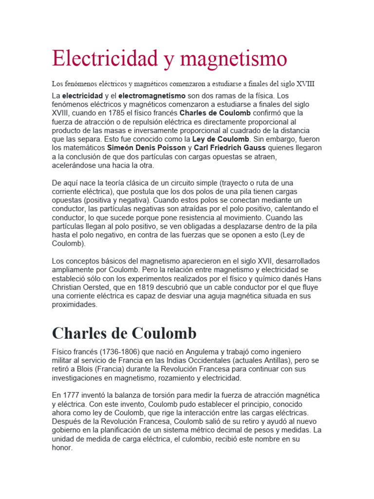 Electricidad y Magnetismo | PDF | Electricidad | Electromagnetismo