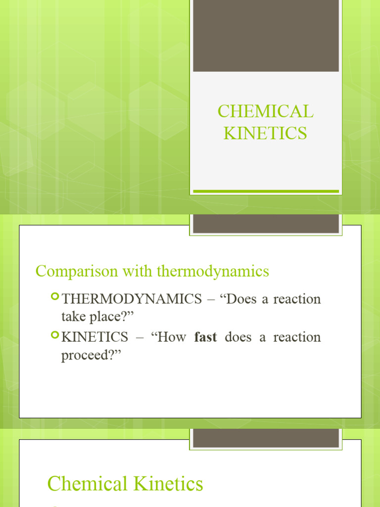 4.0 Chemical Kinetics | PDF | Science & Mathematics