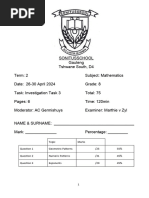 Worksheet 4 Numeric and Geometric Patterns Grade 8 Maths | PDF ...