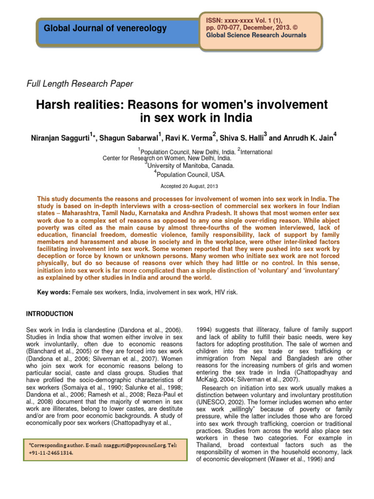 Harsh Realities of Prostition in India | PDF | Prostitution | Sex ...