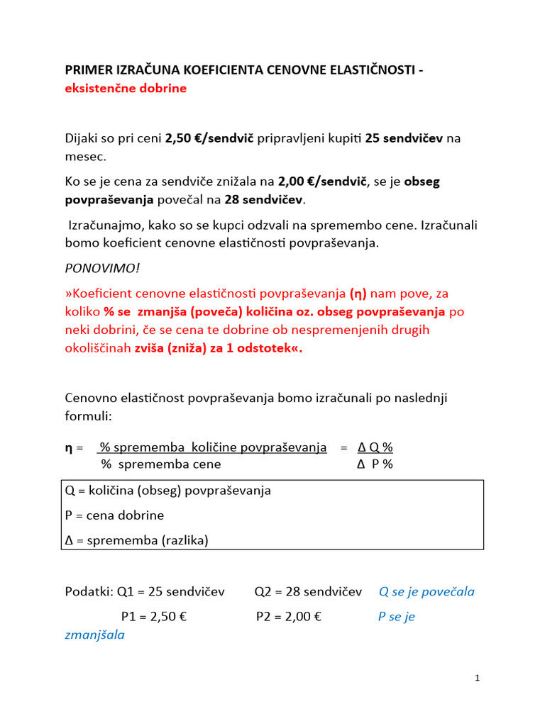 ELASTIČNOST - Povpraševanja - 18. 3. | PDF