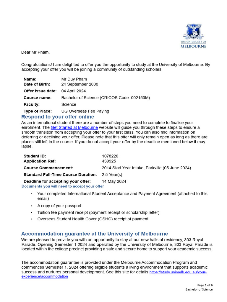 Offer Letter | PDF | Payments