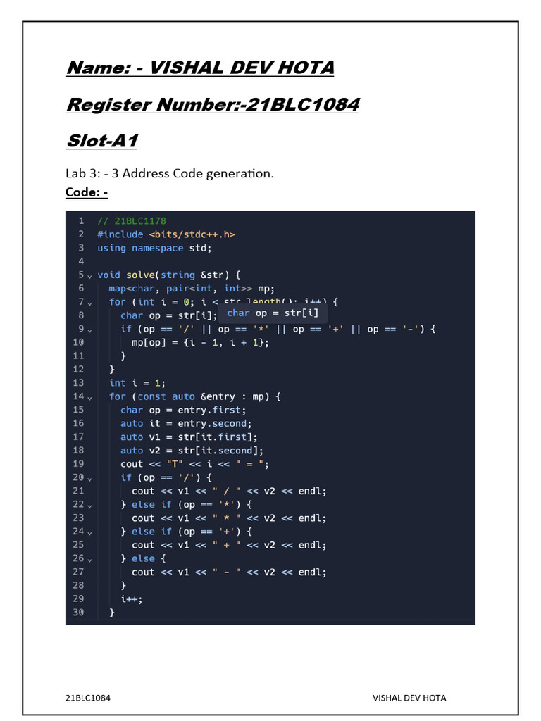 Compiler Design Lab Assignment Pdf 