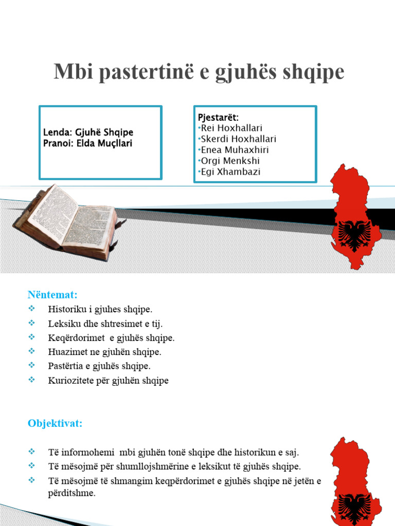 Mbi Pastertinë e Gjuhës Shqipe | PDF