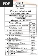 CTU Bus Timetable for Sub-Urban Routes | PDF | Punjab | Bus Transport