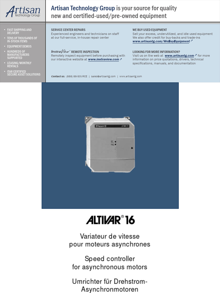 Altivar - 16 Conxion | PDF | Electromagnetic Compatibility | Switch