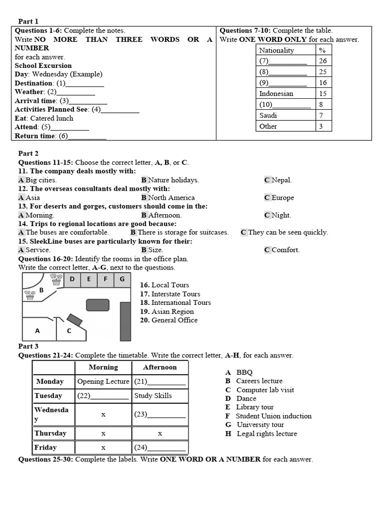 Mock Test Lítening Jan 1 Pdf Parks Wilderness