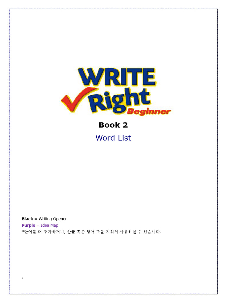 02 Write Right Beginner_2_Word Lists | PDF | Insects | Spider