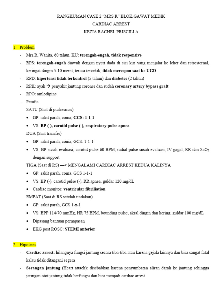 Rangkuman Case 2 Blok Gawat Medik-Bold | PDF