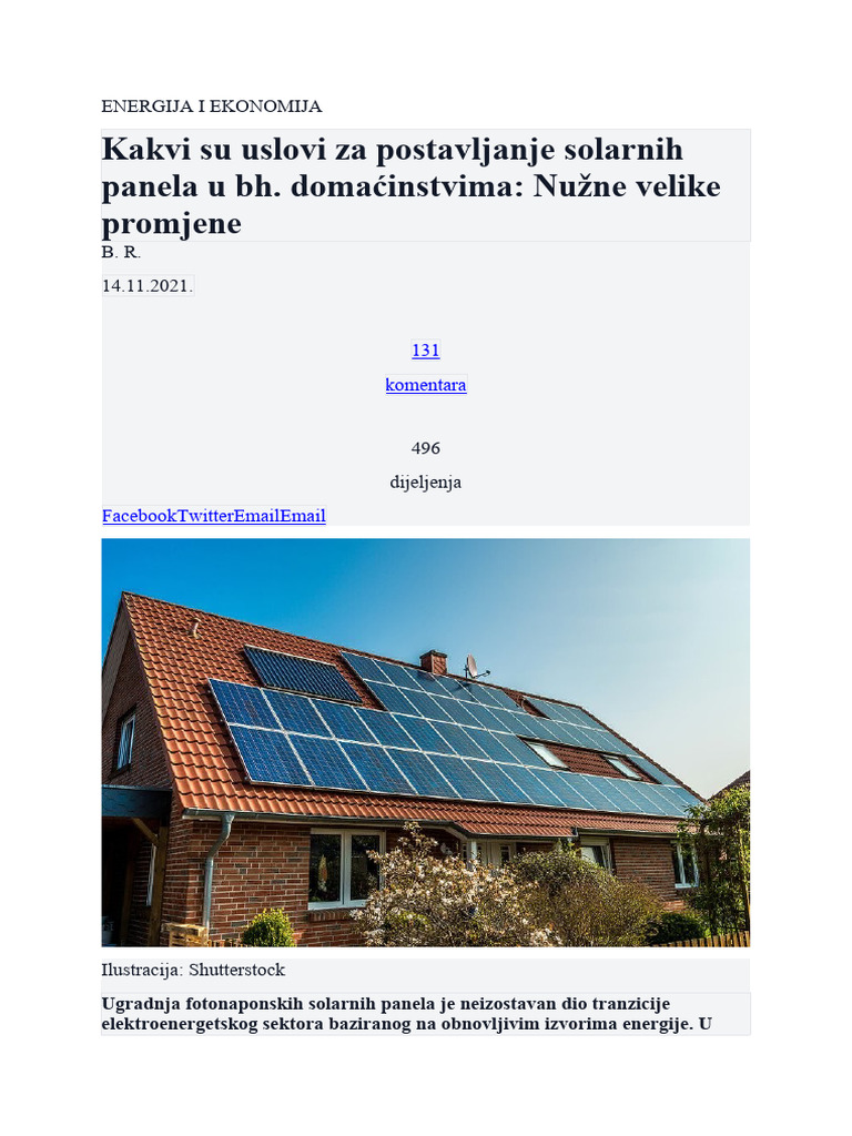 Solarna Energija | PDF