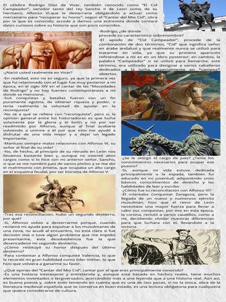 Entrevista Al Cid Campeador | PDF