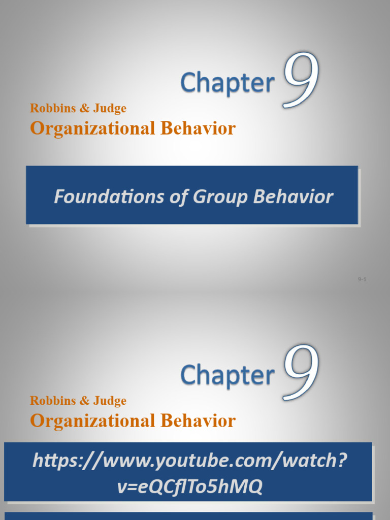 09 Chapter Foundations of Group Behavior | PDF | Identity (Social Science) | Leadership