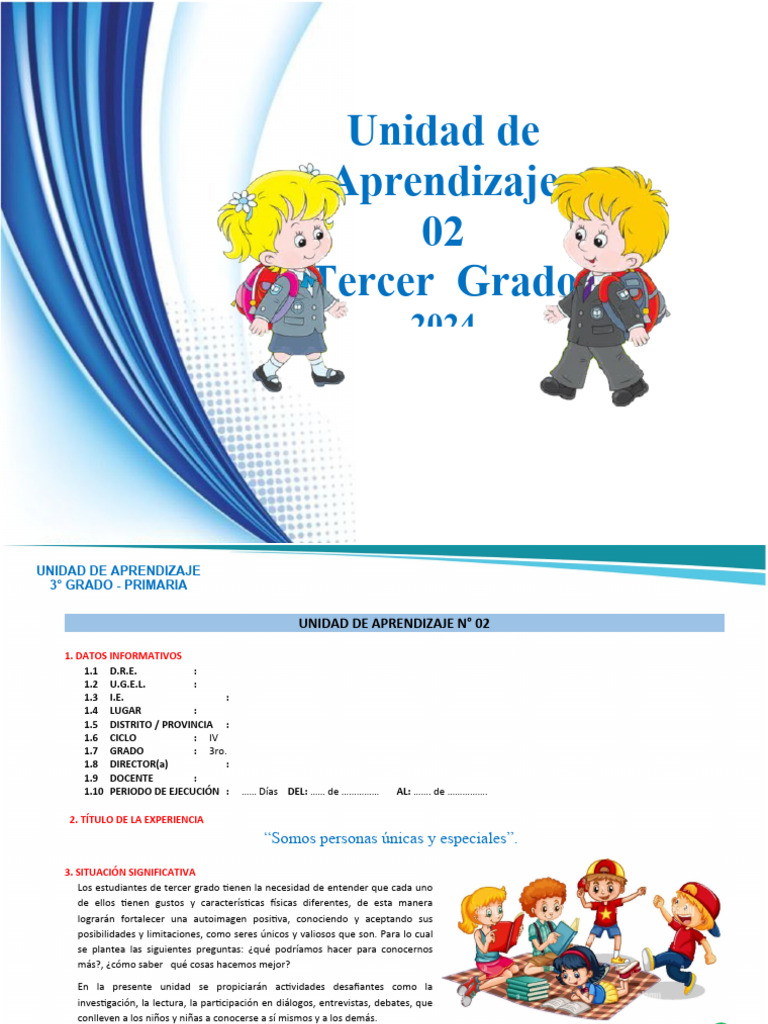 1 Unidad de Aprendizaje 3° | PDF | Aprendizaje | Las emociones