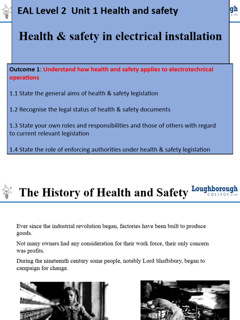Unit 1 HS 1.1 To 1.4 | PDF | Occupational Safety And Health | Safety