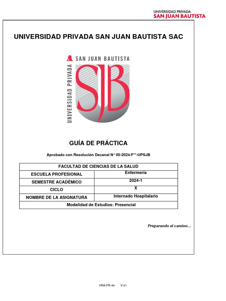 VRA-FR-044 Guía Práctica Internado Hospitalario | PDF | Parto | Amamantamiento