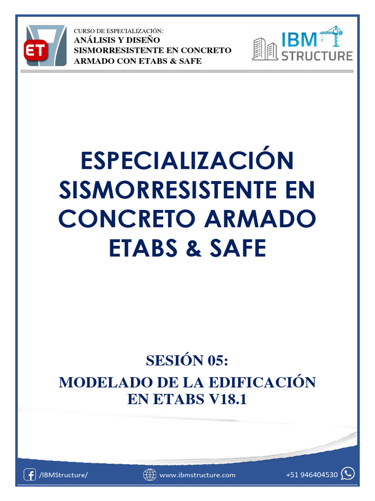 Modelado en ETABS V18.1 para Edificaciones | PDF | Hormigón | Viga ...