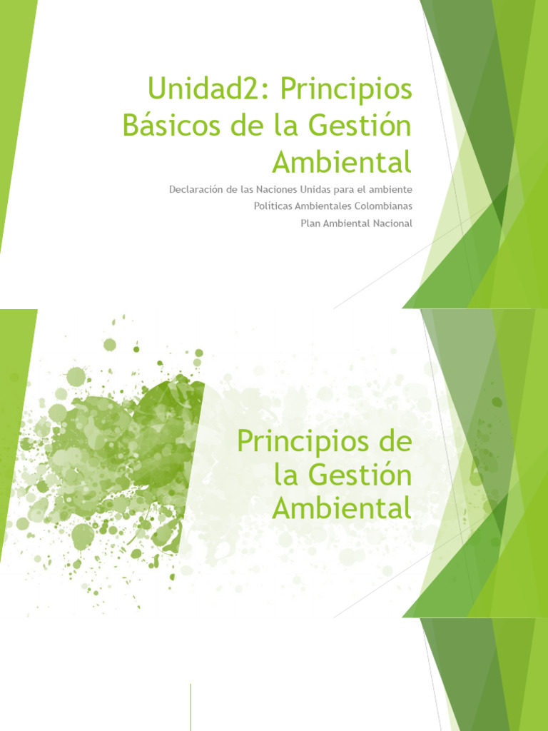 Unidad 2_Principios de la Gestión Ambiental | PDF | Desarrollo sostenible | Sustentabilidad