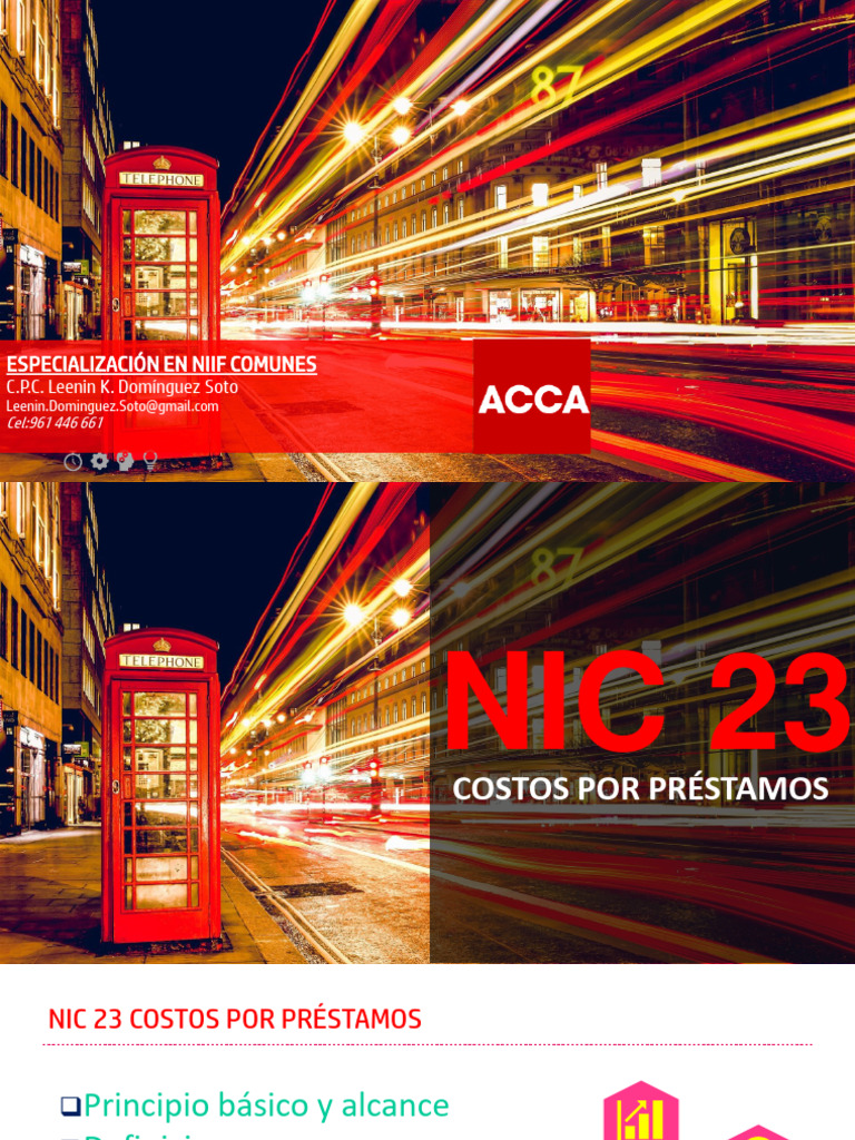 NIC 23 Costos Por Prestamos | PDF | normas internacionales de INFORMACION FINANCIERA | Inversiones