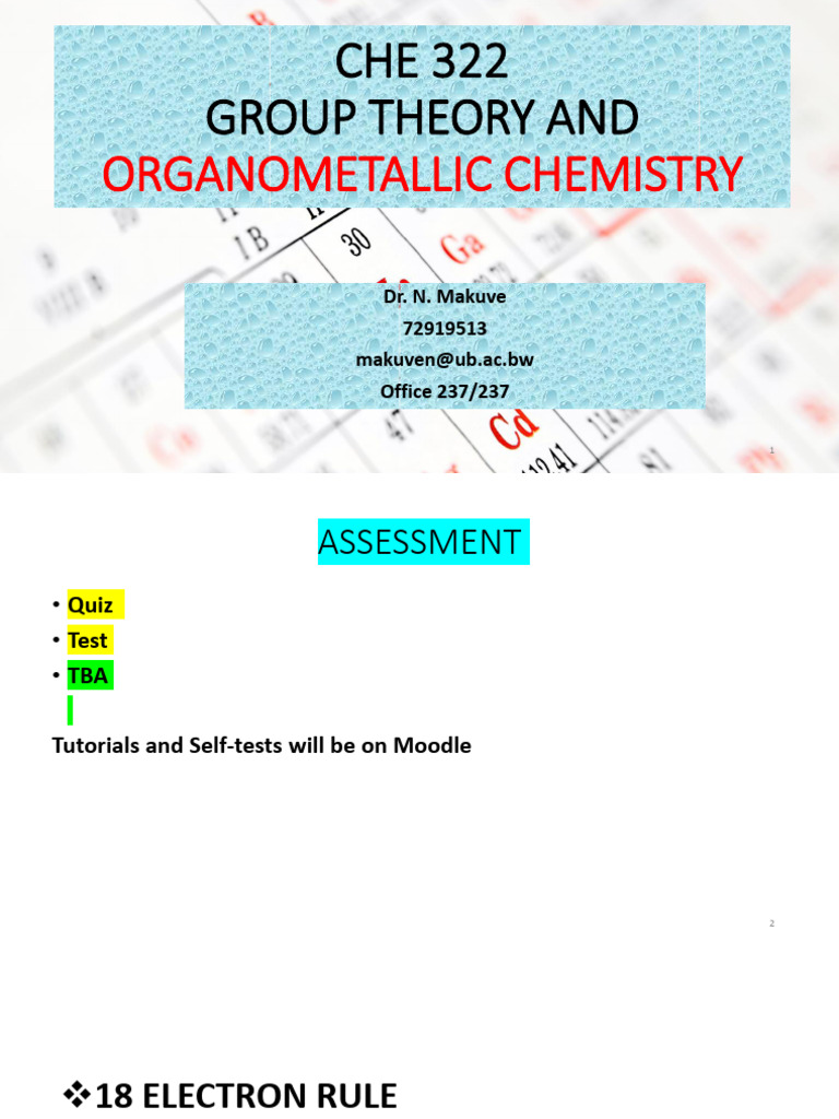 CHE 322_18 electron rule_Nomenclature | PDF | Ligand | Ion
