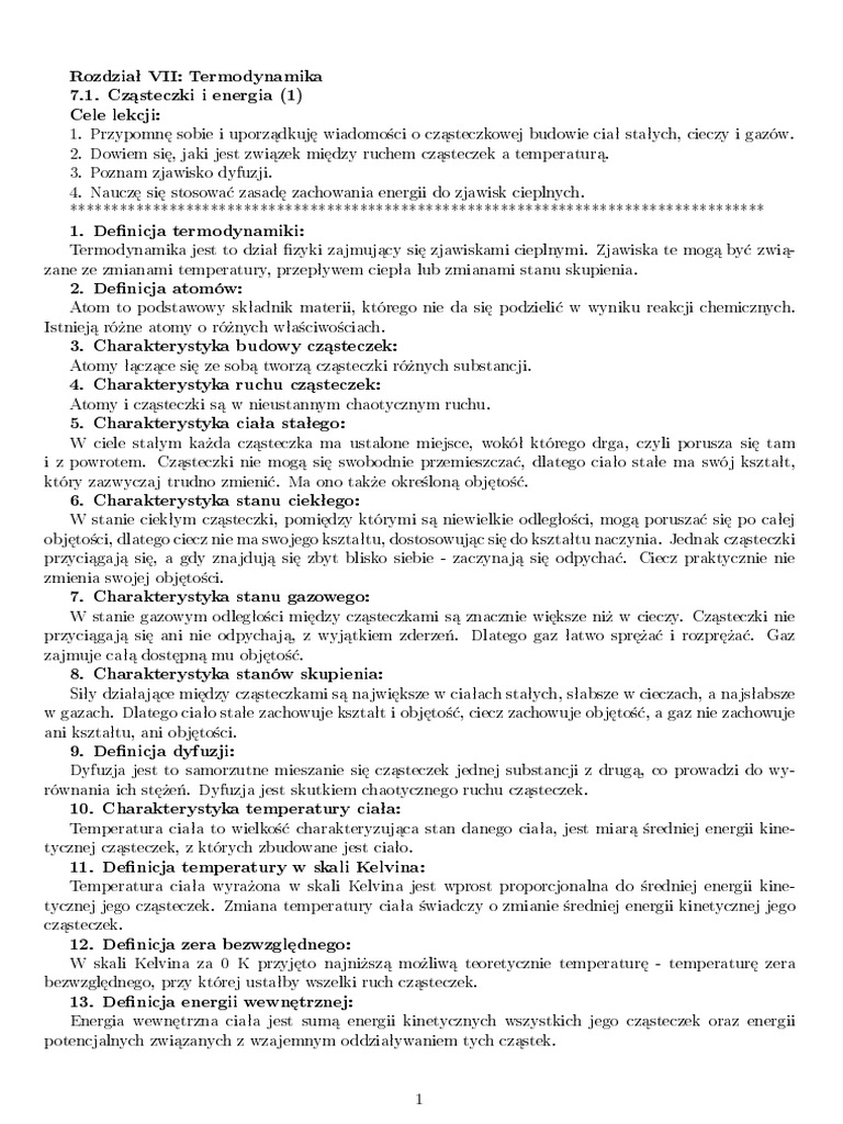 Odkryc Fizyke 07 Termodynamika 01 | PDF