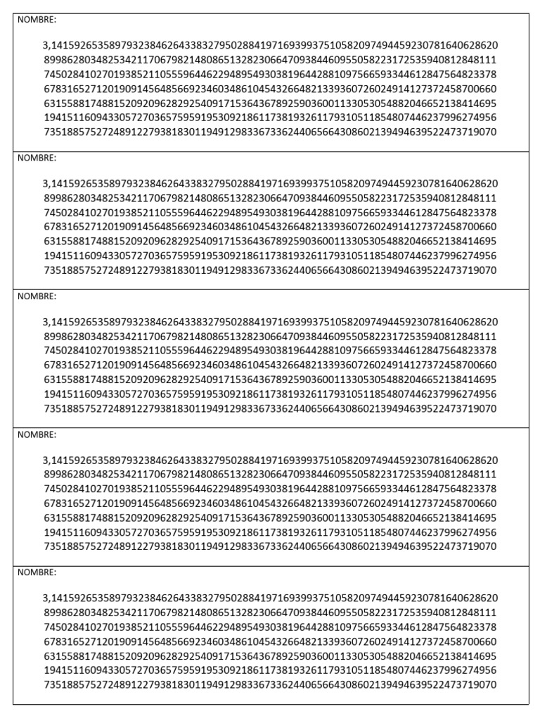 Numero Pi Pdf