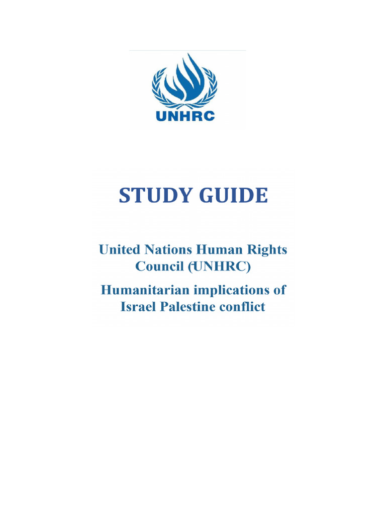 UNHRC - Humanitarian Implications of Israel Palestine Conflict | PDF ...