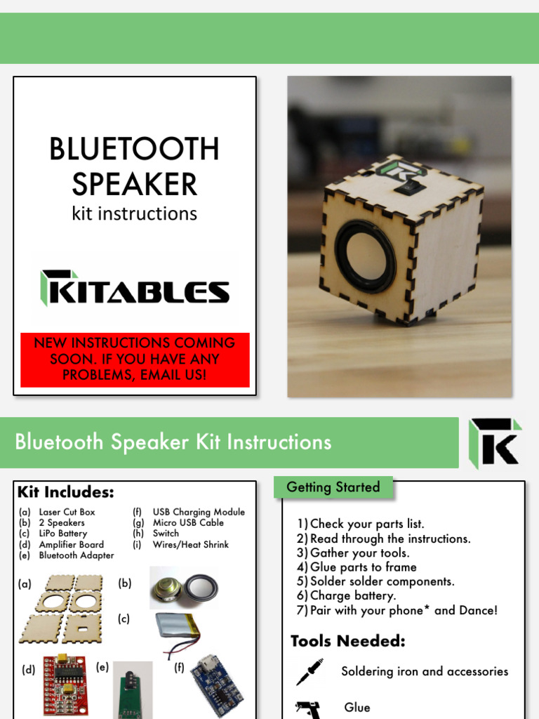 Kit Instructions | PDF | Bluetooth | Wire