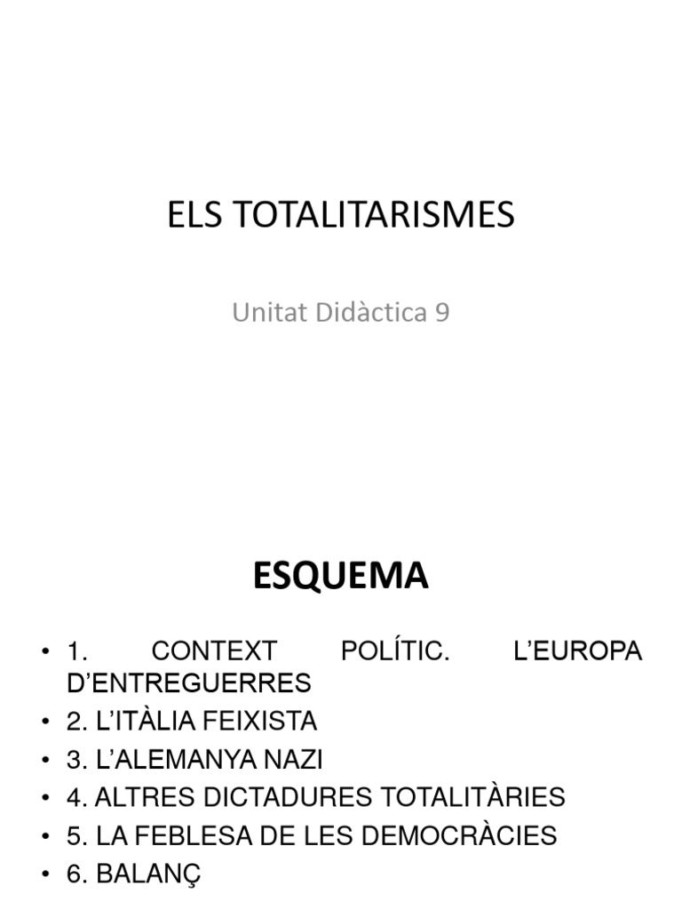 Totalitarisme Apunts | PDF