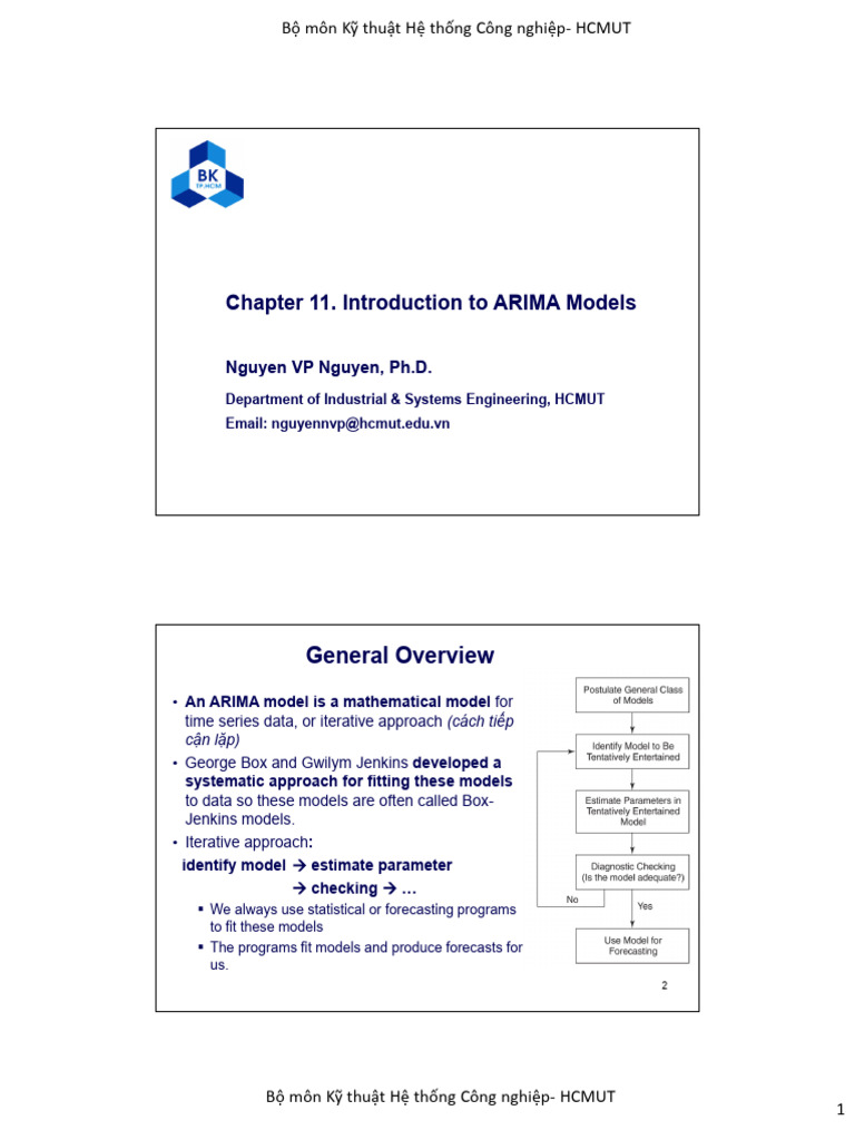 Chapter 11 Part 1 - Arima (Box-Jenkin) - 2023 | PDF | Autoregressive Integrated Moving Average ...