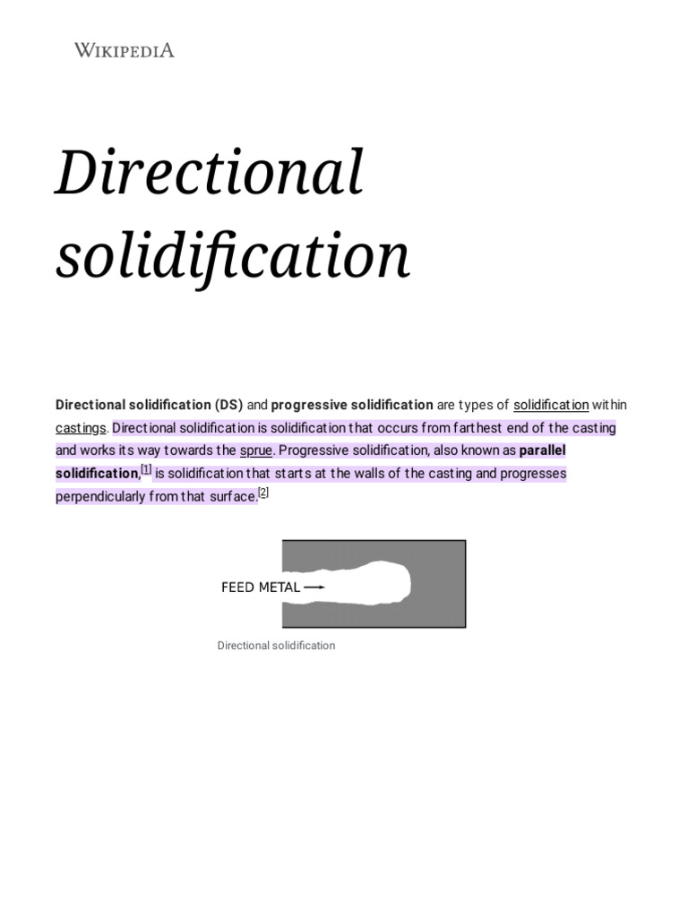 Directional Solidification - Wikipedia | PDF | Materials | Materials ...