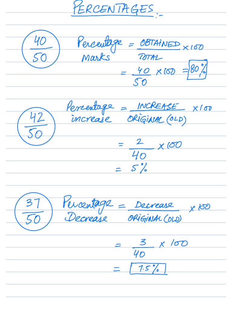 Percentages Complete | PDF