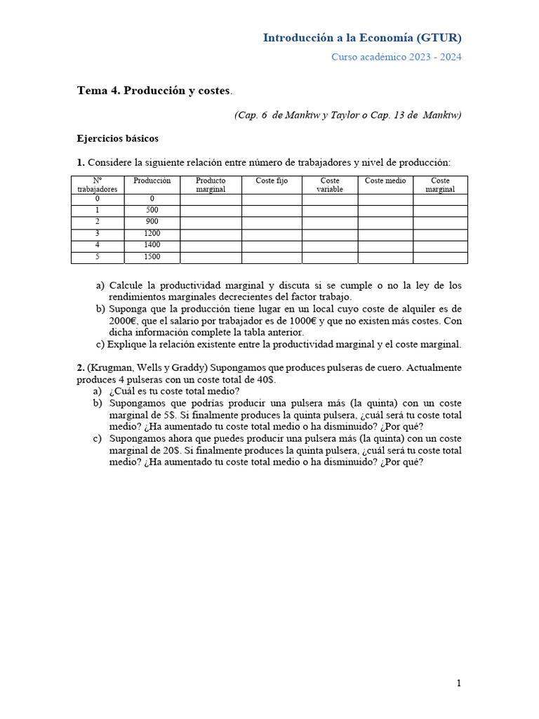 IE Ejercicios Tema 4 | PDF