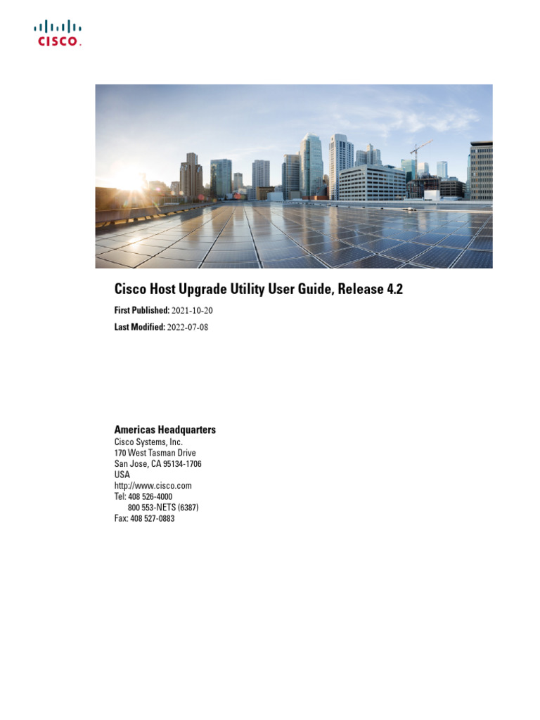 B - Cisco Host Upgrade Utility User Guide 4 2 | PDF | Command Line ...
