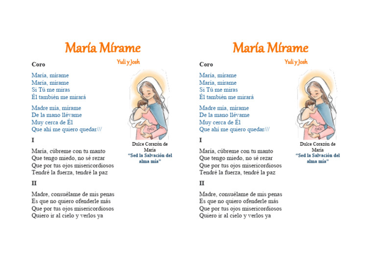 MUSICA CHARLA VIRGEN MARÍA (Para Imprimir) | PDF