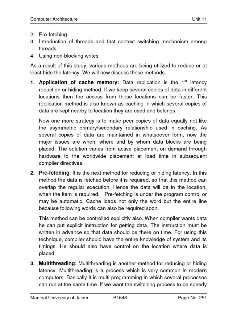 CA Classes-251-255 | PDF | Parallel Computing | Central Processing Unit