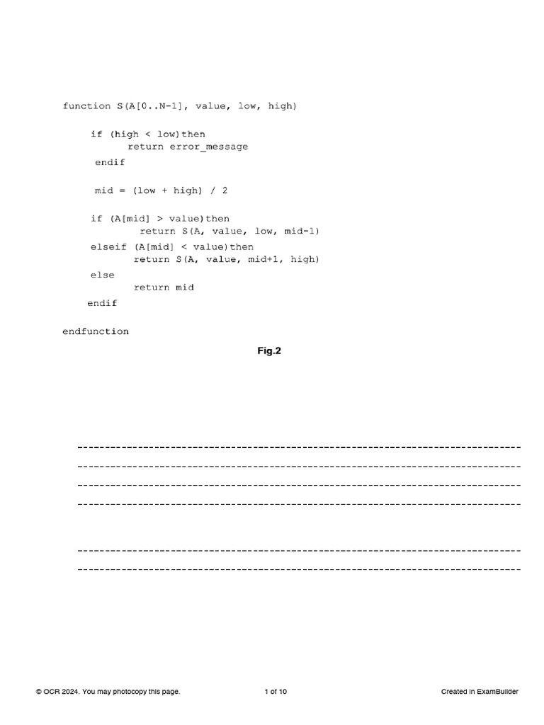 OCR ExamBuilder Test Export | PDF | Iteration | Algorithms