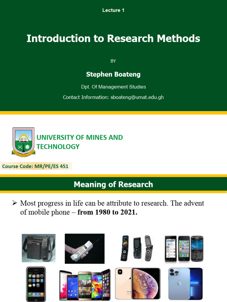 Research Methods Lecture 1 | PDF | Methodology | Quantitative Research
