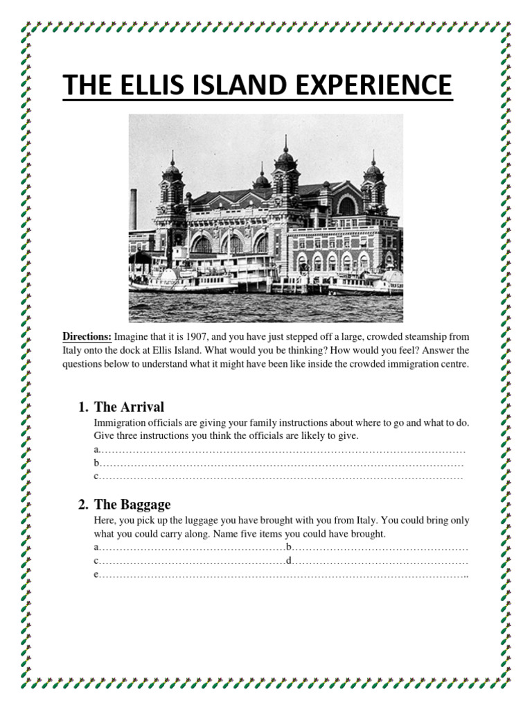 Immigrant's Journey at Ellis Island | PDF