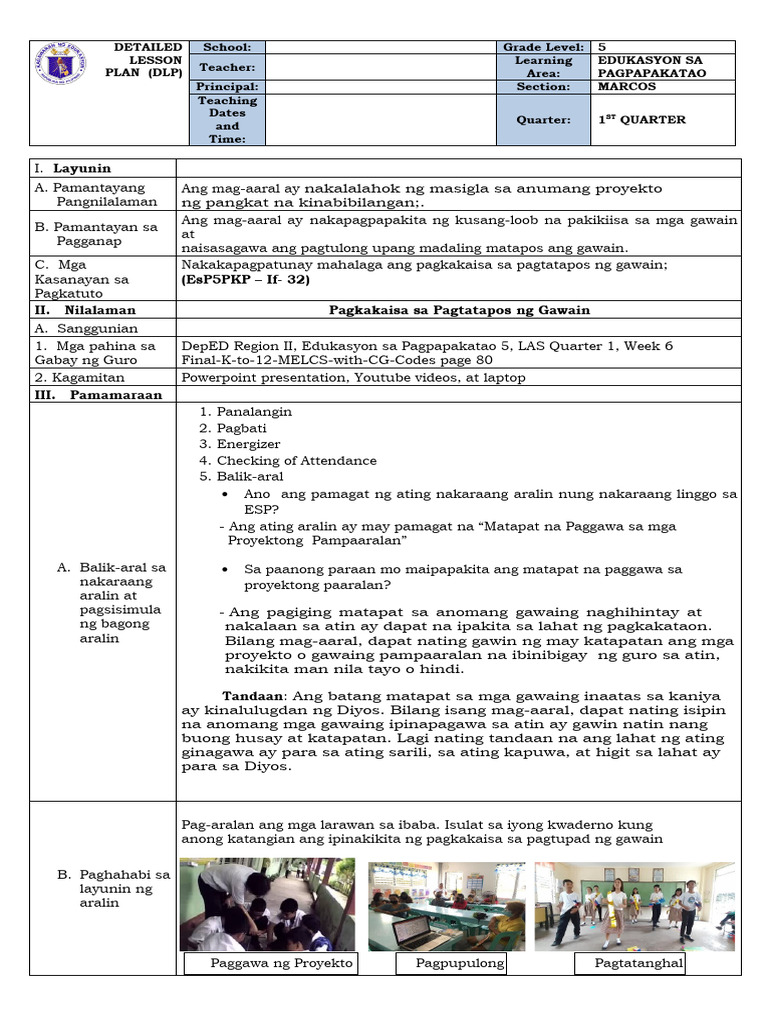 DLP ESP 5 Week 1 | PDF