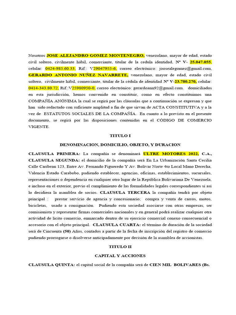Pyme Modelo | PDF | Documento de identidad | Compartir (Finanzas)
