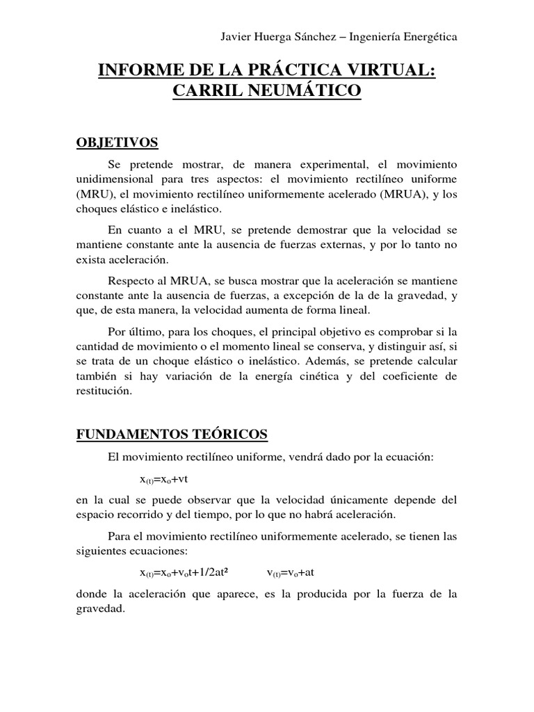 Informe de La Práctica Virtual | PDF | Elasticidad (Física) | Ciencias fisicas