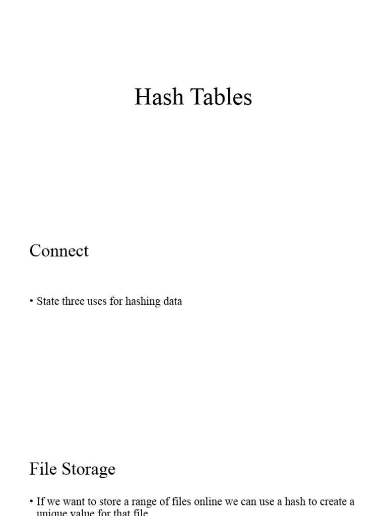 Hash Tables | PDF | Database Index | Computer Data