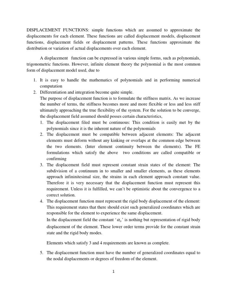 1 Pdf Finite Element Method Matrix Mathematics 