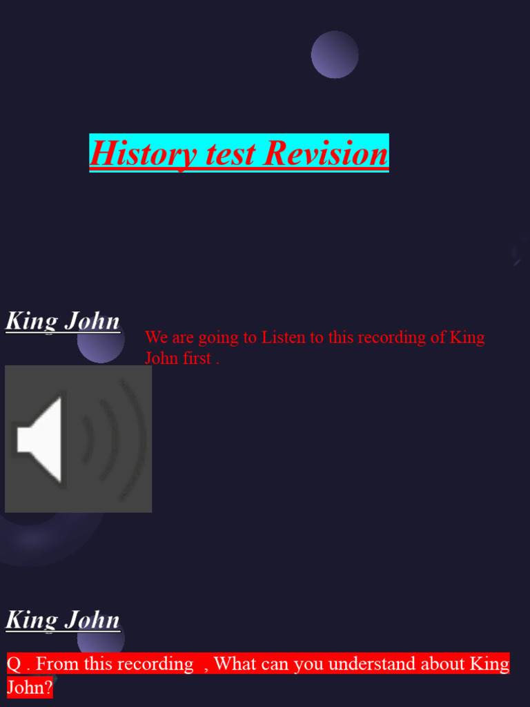 History Test Revision | PDF | Middle Ages