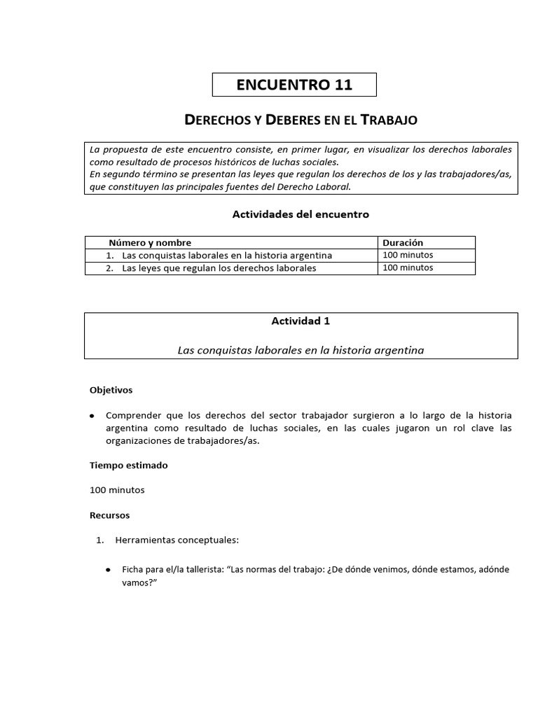ENCUENTRO 11 Derecho OCL | PDF | Derecho laboral | Salario