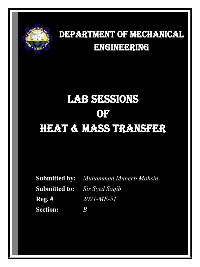 2021-ME-51 (HMT Lab Report) | PDF | Thermal Conduction | Heat Transfer